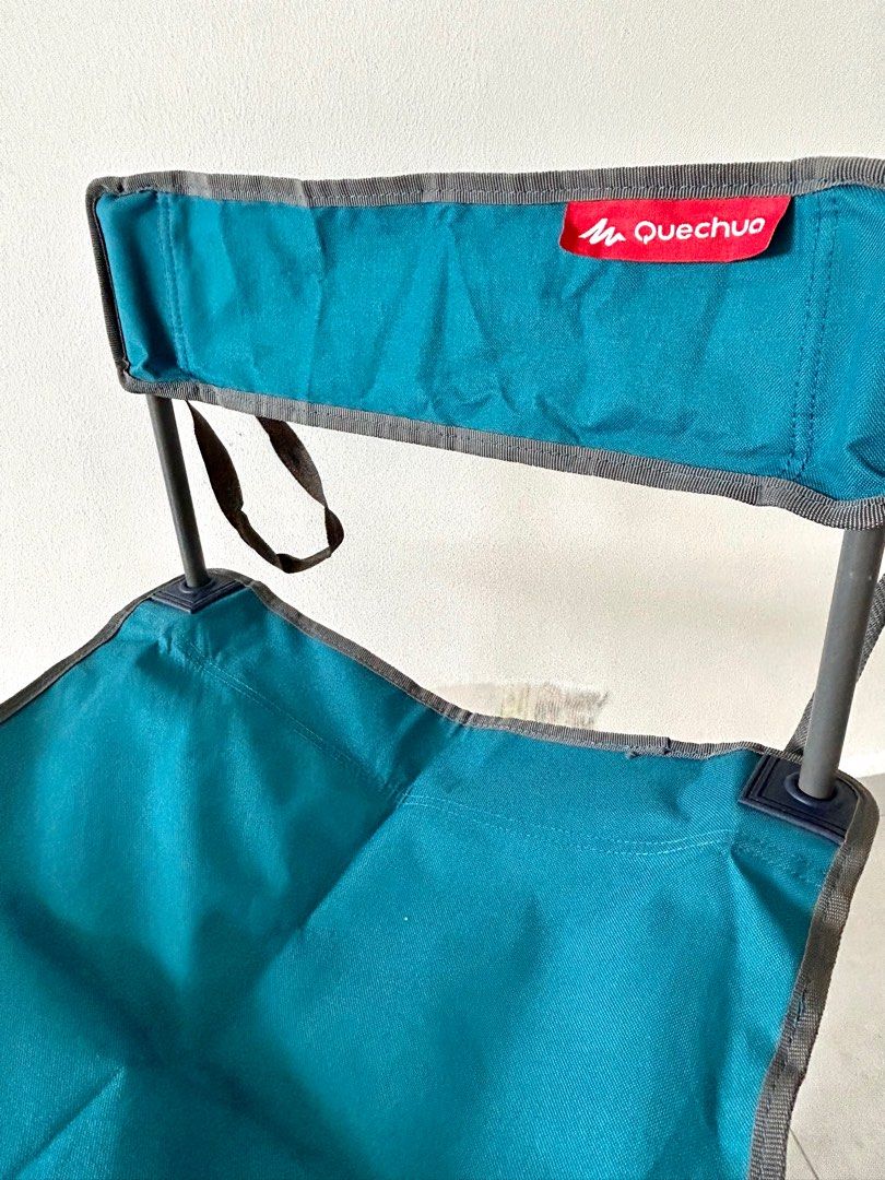 Decathlon Quecha folding camping chair blue, Sports Equipment, Hiking ...