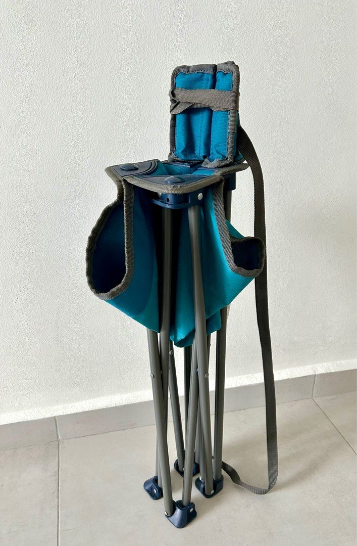 Decathlon Quecha folding camping chair blue, Sports Equipment, Hiking ...