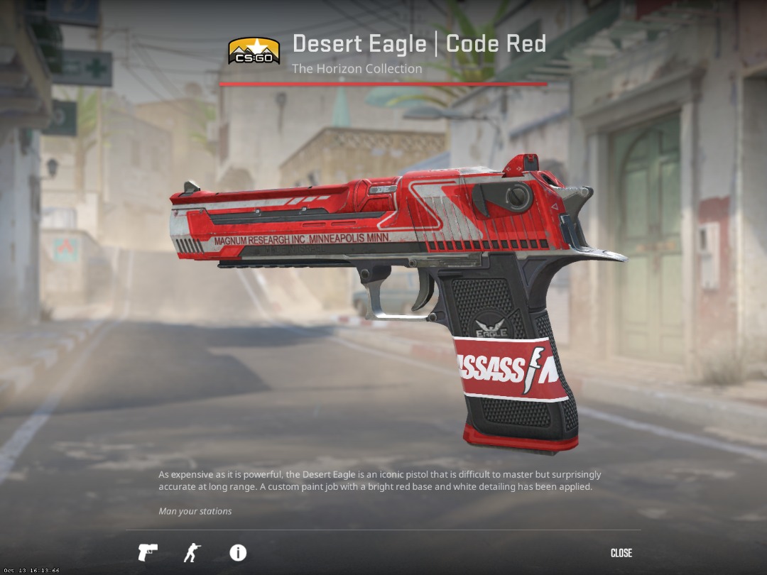 Desert Eagle | Code Red (Well-Worn), Video Gaming, Gaming Accessories ...