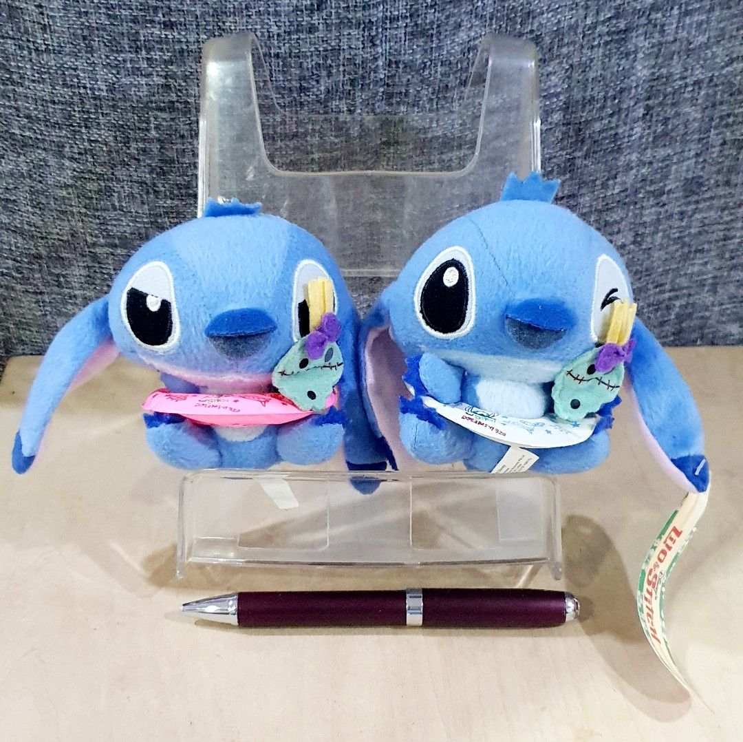 Disney Stitch plush keychain pair 10cm, Hobbies & Toys, Toys & Games on ...