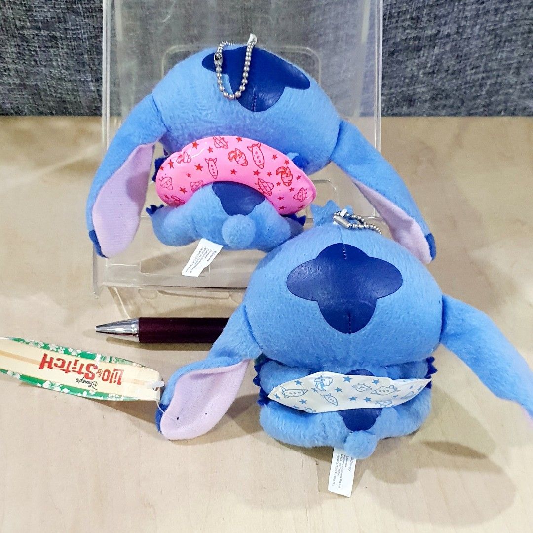 Disney Stitch plush keychain pair 10cm, Hobbies & Toys, Toys & Games on ...