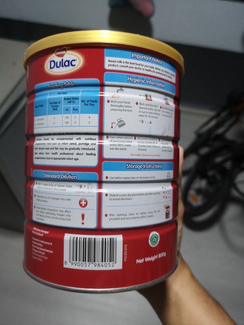 Dumex Dulac Stage 2 Formula Milk, Babies & Kids, Nursing & Feeding, Breastfeeding & Bottle ...