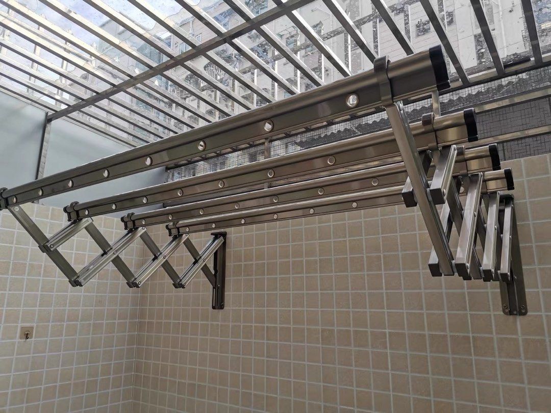 Stainless steel Foldable/extendable laundry/clothes hanger/drying rack ...
