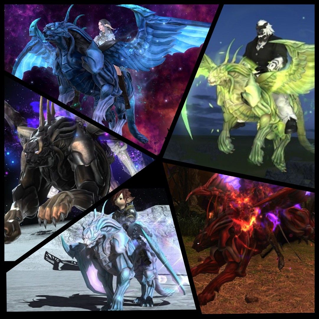 FFXIV Lynx EX Mounts FF14 Endwalker Extreme, Video Gaming, Gaming ...