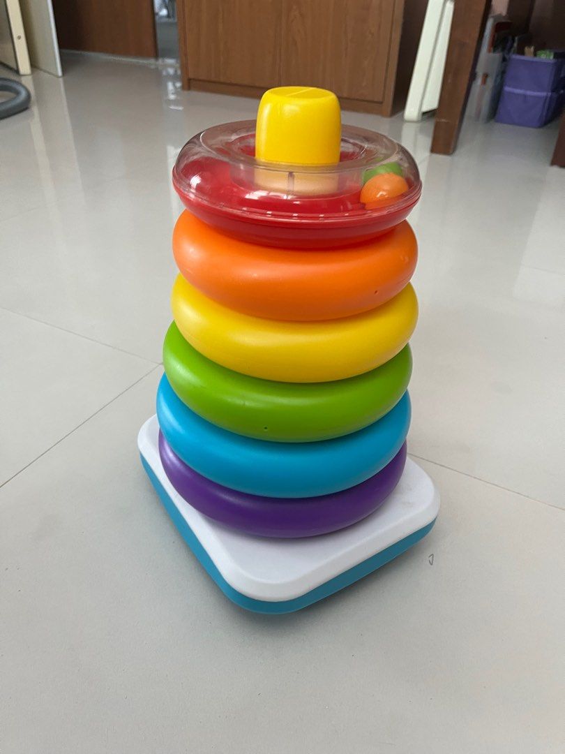 Fisher Price Giant Rock-A-Stack Super Sized Stacking Rings Problem ...