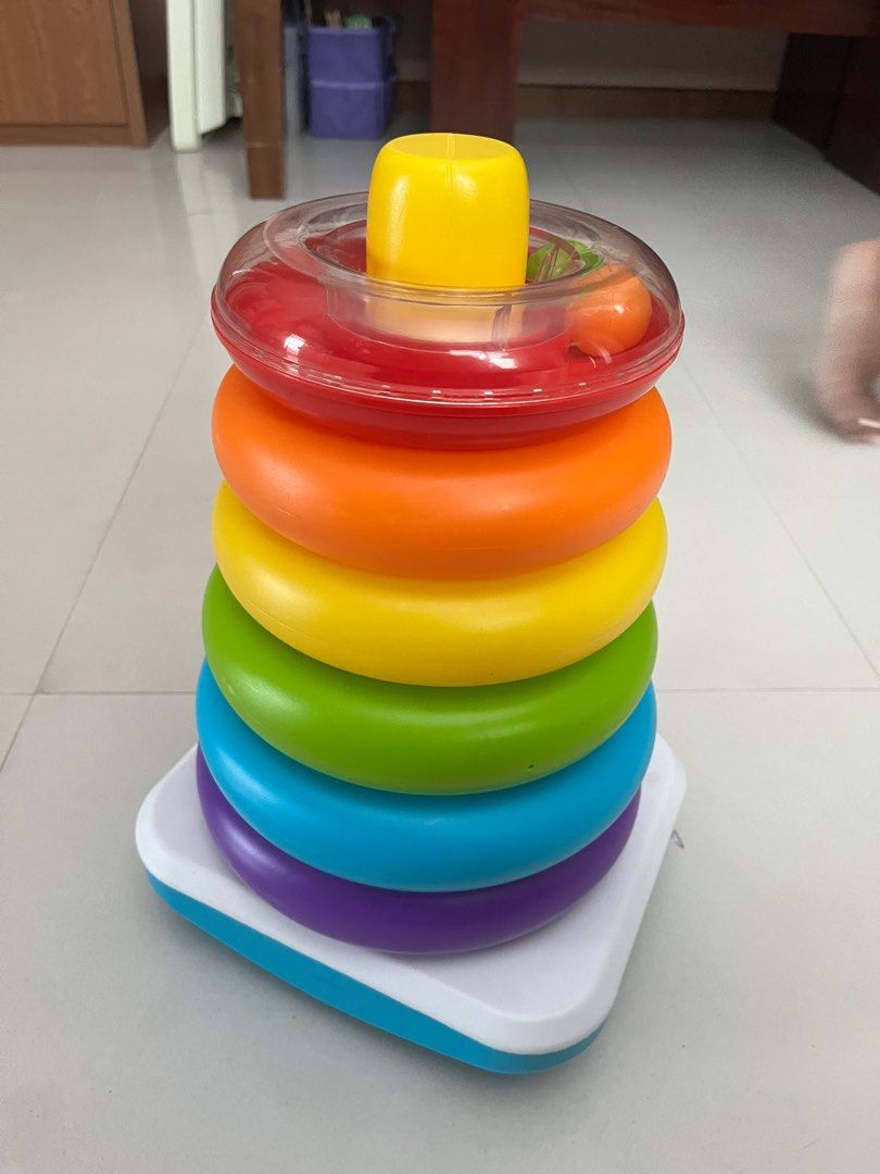 Fisher Price Giant Rock-A-Stack Super Sized Stacking Rings Problem ...
