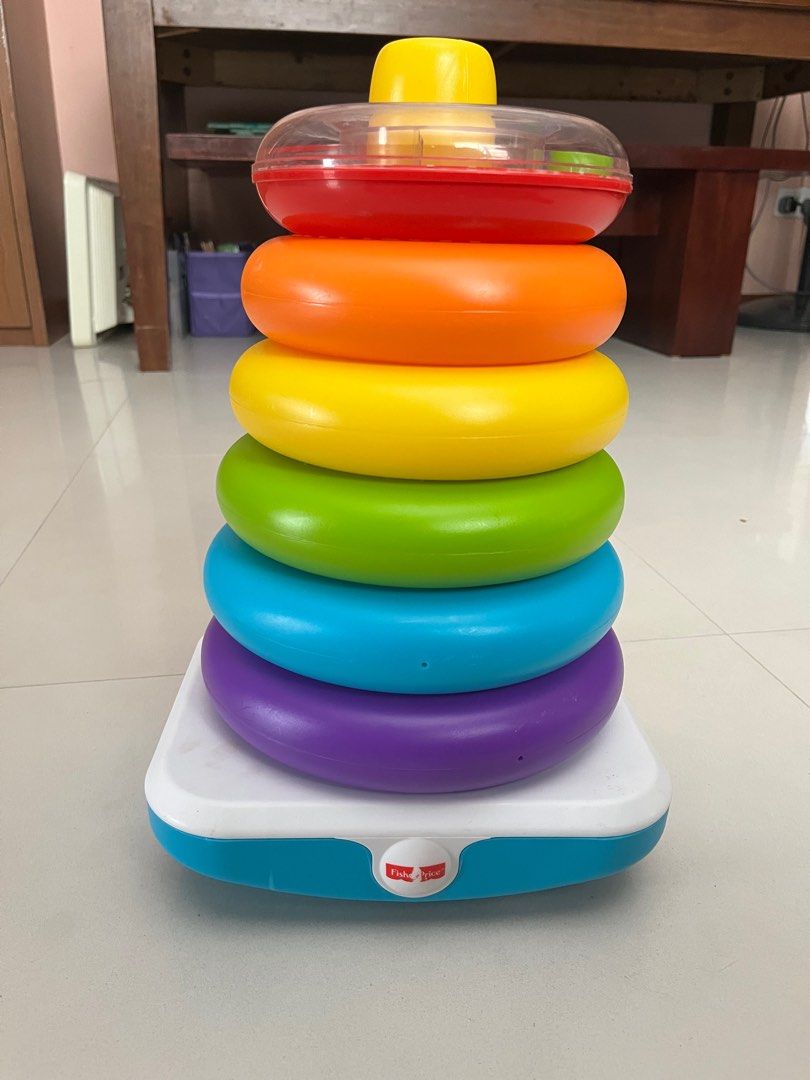 Fisher Price Giant Rock-A-Stack Super Sized Stacking Rings Problem ...