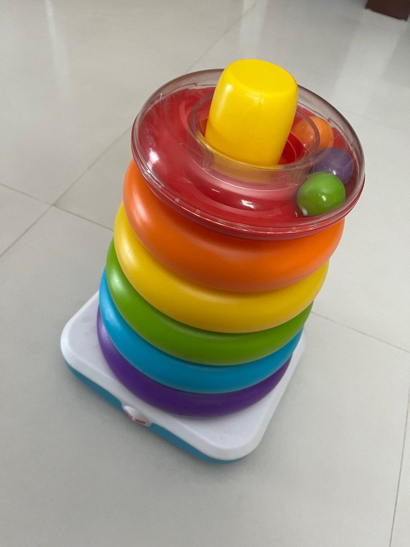 Fisher Price Giant Rock-A-Stack Super Sized Stacking Rings Problem ...