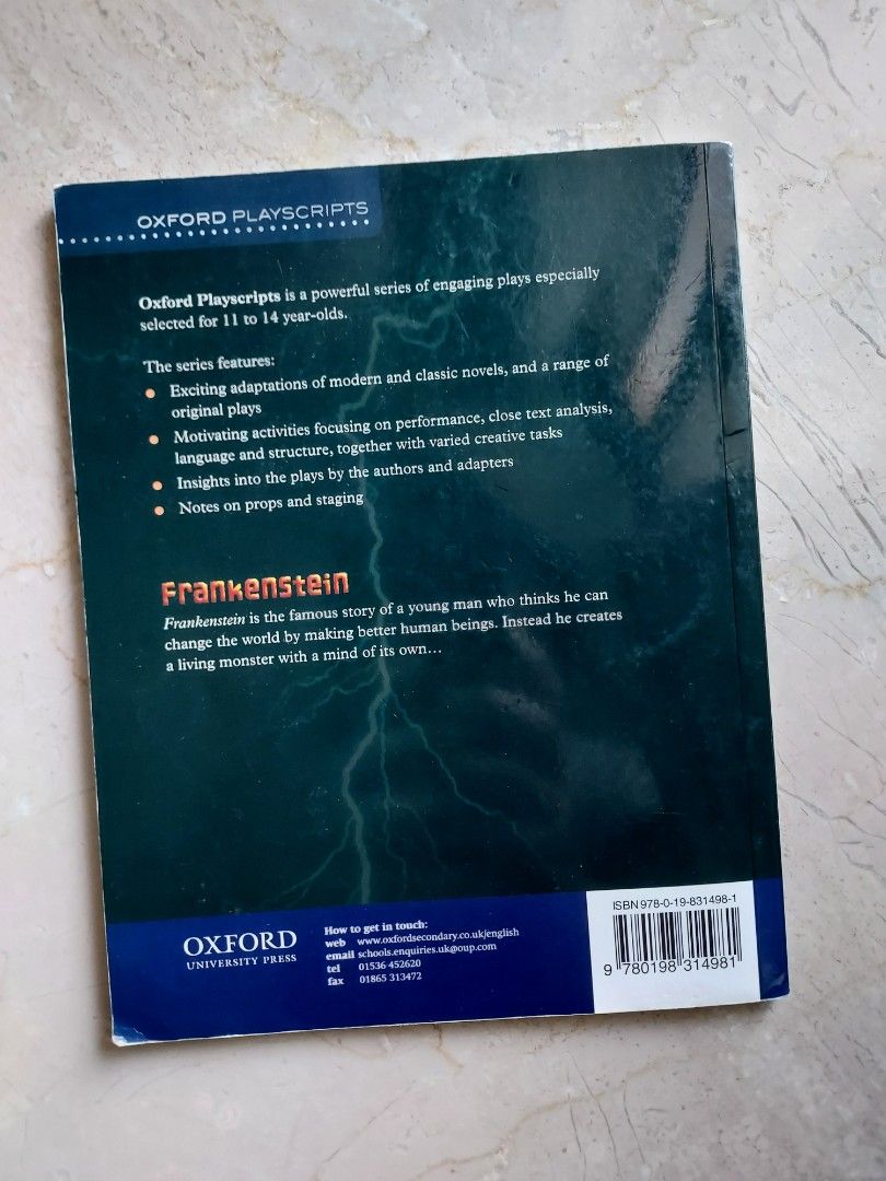 Frankenstein Oxford Playscripts, Hobbies & Toys, Books & Magazines ...