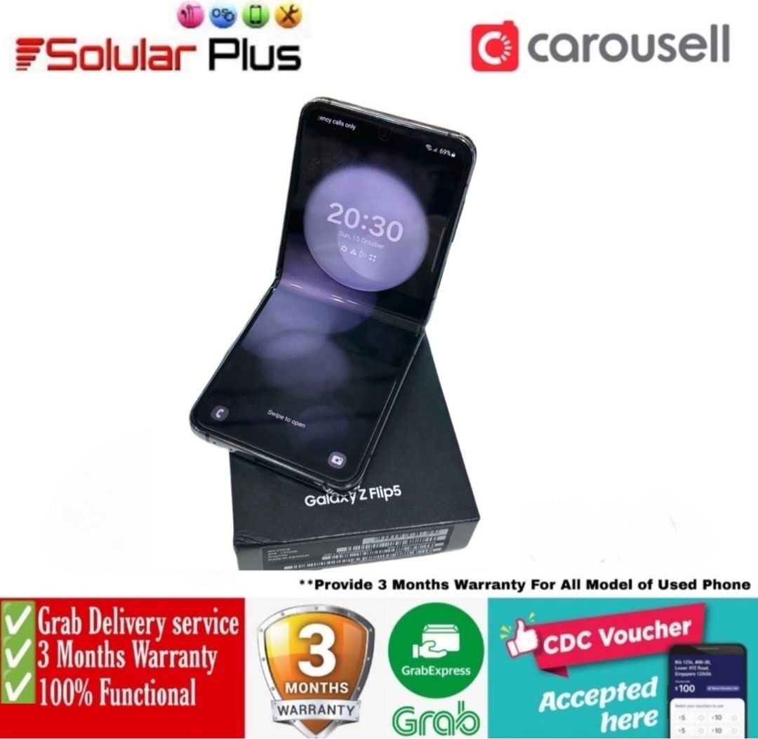 Galaxy Z Flip 5 Graphite 512GB, Mobile Phones & Gadgets, Mobile Phones ...