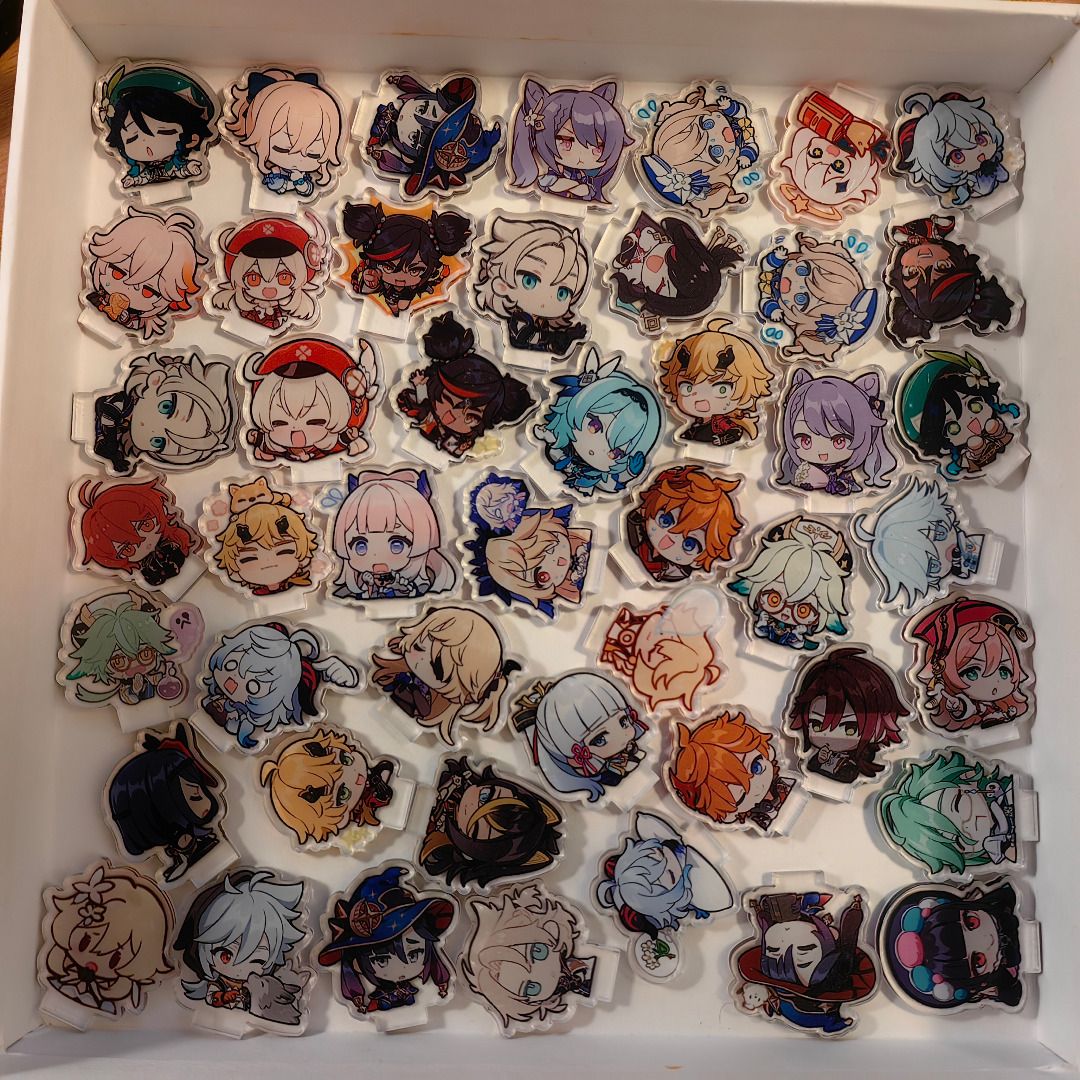 Genshin Impact Chibi Acrylic Stands, Hobbies & Toys, Memorabilia ...