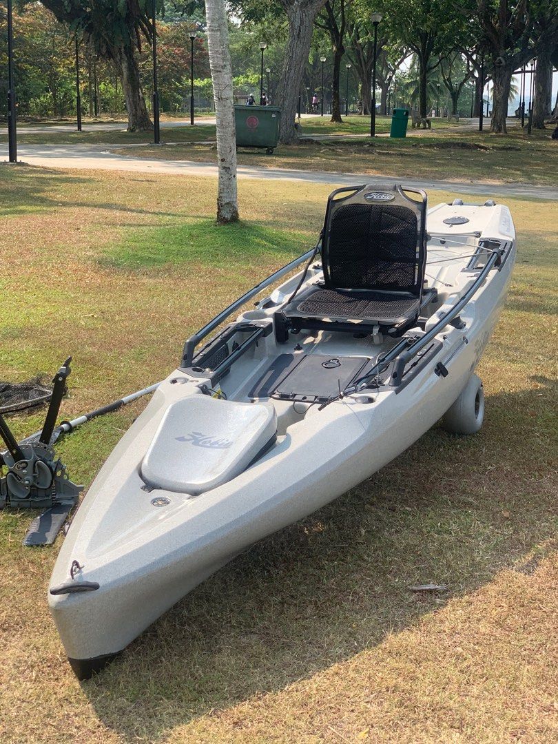 Grey Hobie Outback with turbo 180 drive, Sports Equipment, Fishing on ...