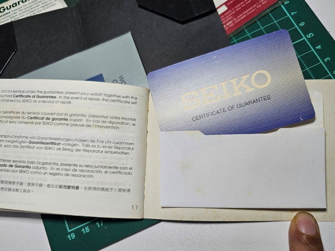 ORIGINAL GUARANTEE CARD RADO SEIKO ROSCANI POLO CROCODILE, Men's ...