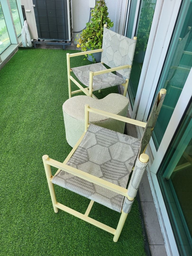 Halo Halo Home Director's chair & Squiggly ottoman set, Furniture ...