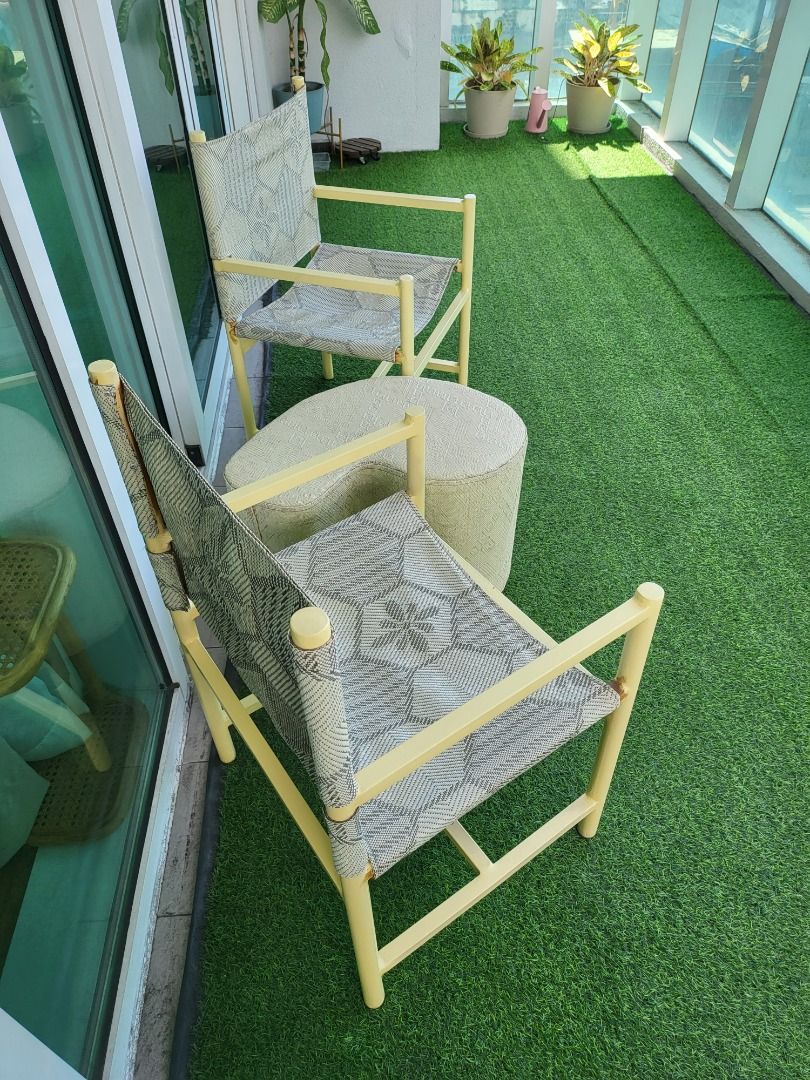 Halo Halo Home Director's chair & Squiggly ottoman set, Furniture ...