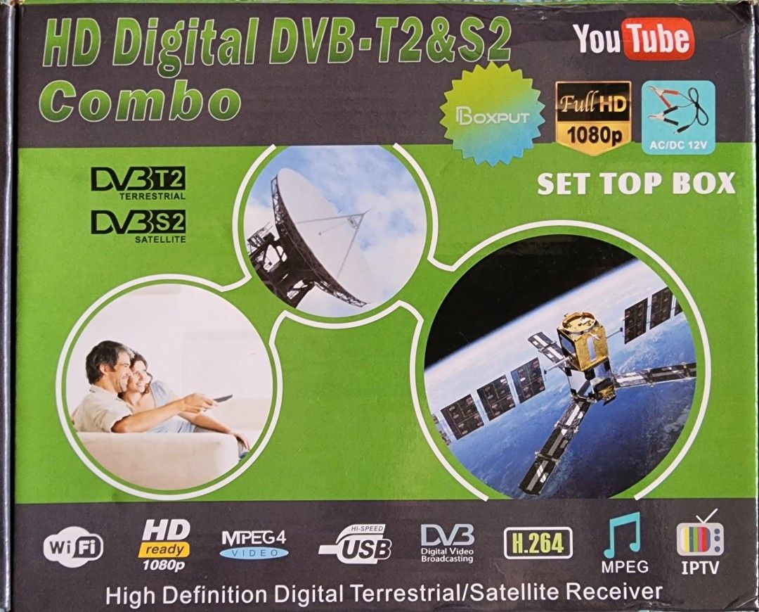 HD Digital DVB-T2 & S2 Combo Set Top Box, TV & Home Appliances, TV ...