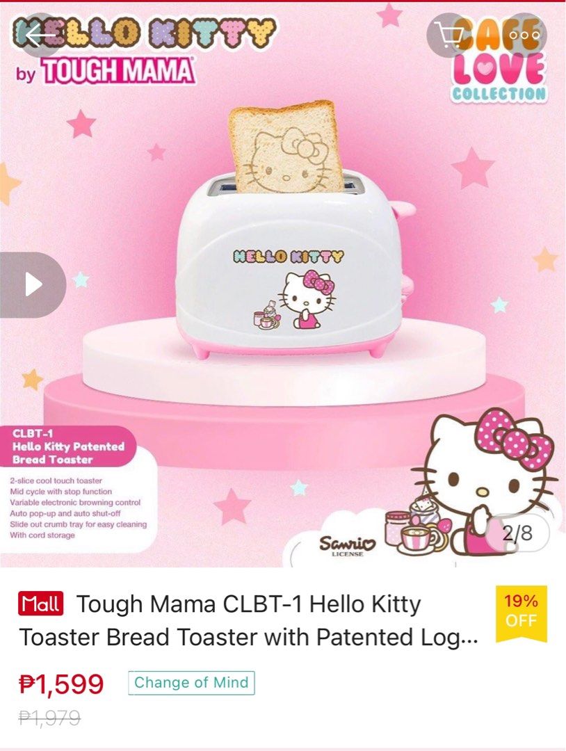 Hello Kitty bread toaster, TV & Home Appliances, Kitchen Appliances, Ovens & Toasters on Carousell