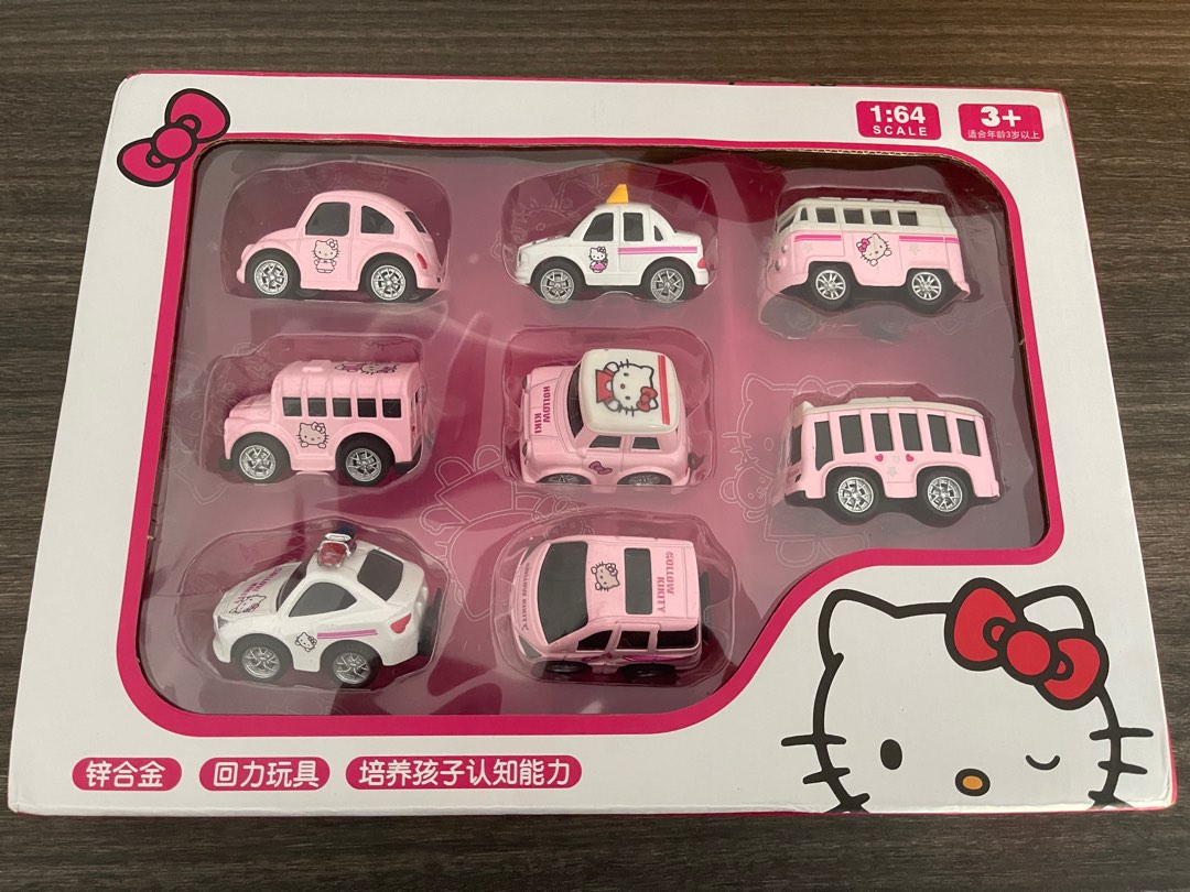 Hello Kitty Set Of Toy Cars, Hobbies & Toys, Toys & Games on Carousell