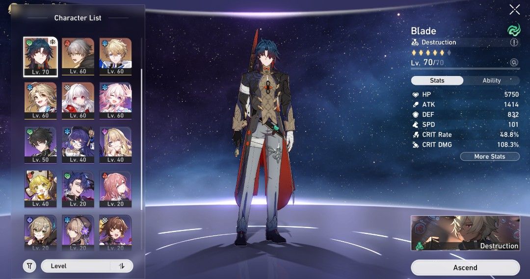 Honkai Star Rail Blade account, Video Gaming, Video Games, Others on Carousell