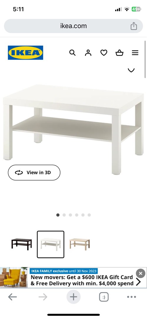 IKEA Coffee Table, Furniture & Home Living, Furniture, Tables & Sets on ...