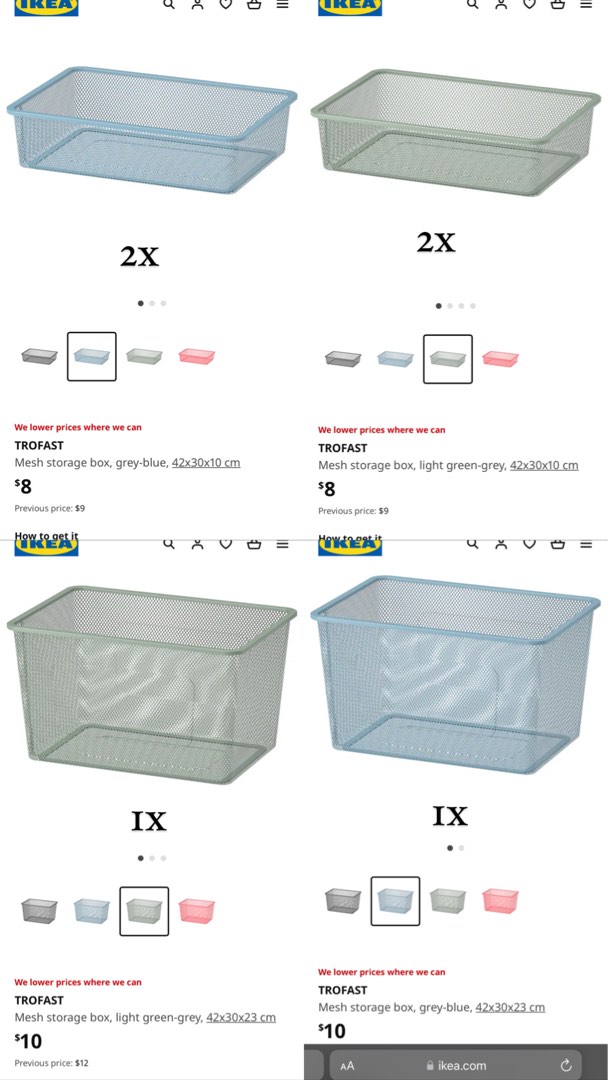 IKEA Trofast Mesh Storage Box, Furniture & Home Living, Home ...