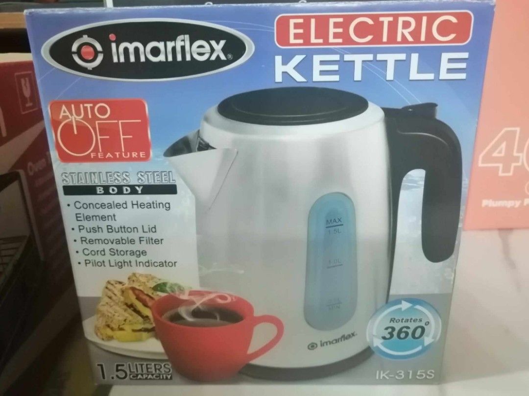 Imarflex Electric Kettle 1.5L, TV & Home Appliances, Kitchen Appliances ...