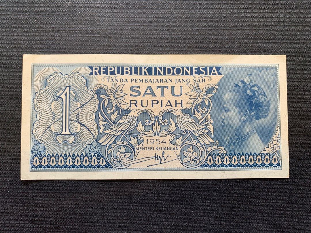 Indonesia 1 Rupiah 1954 Banknote, Hobbies & Toys, Collectibles ...