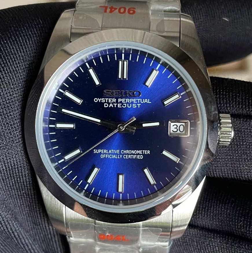 [Instock] Seiko Mod Oyster Perpetual Datejust 36mm Navy Blue Dial, Men ...