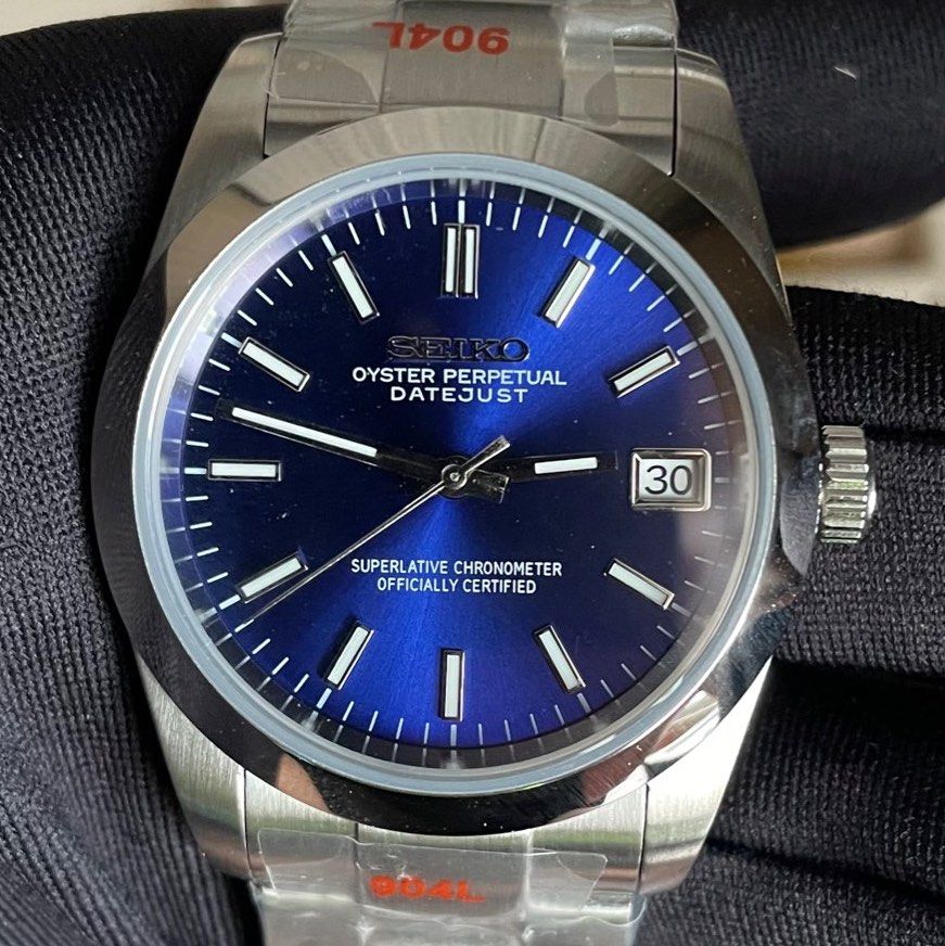 [Instock] Seiko Mod Oyster Perpetual Datejust 36mm Navy Blue Dial, Men ...