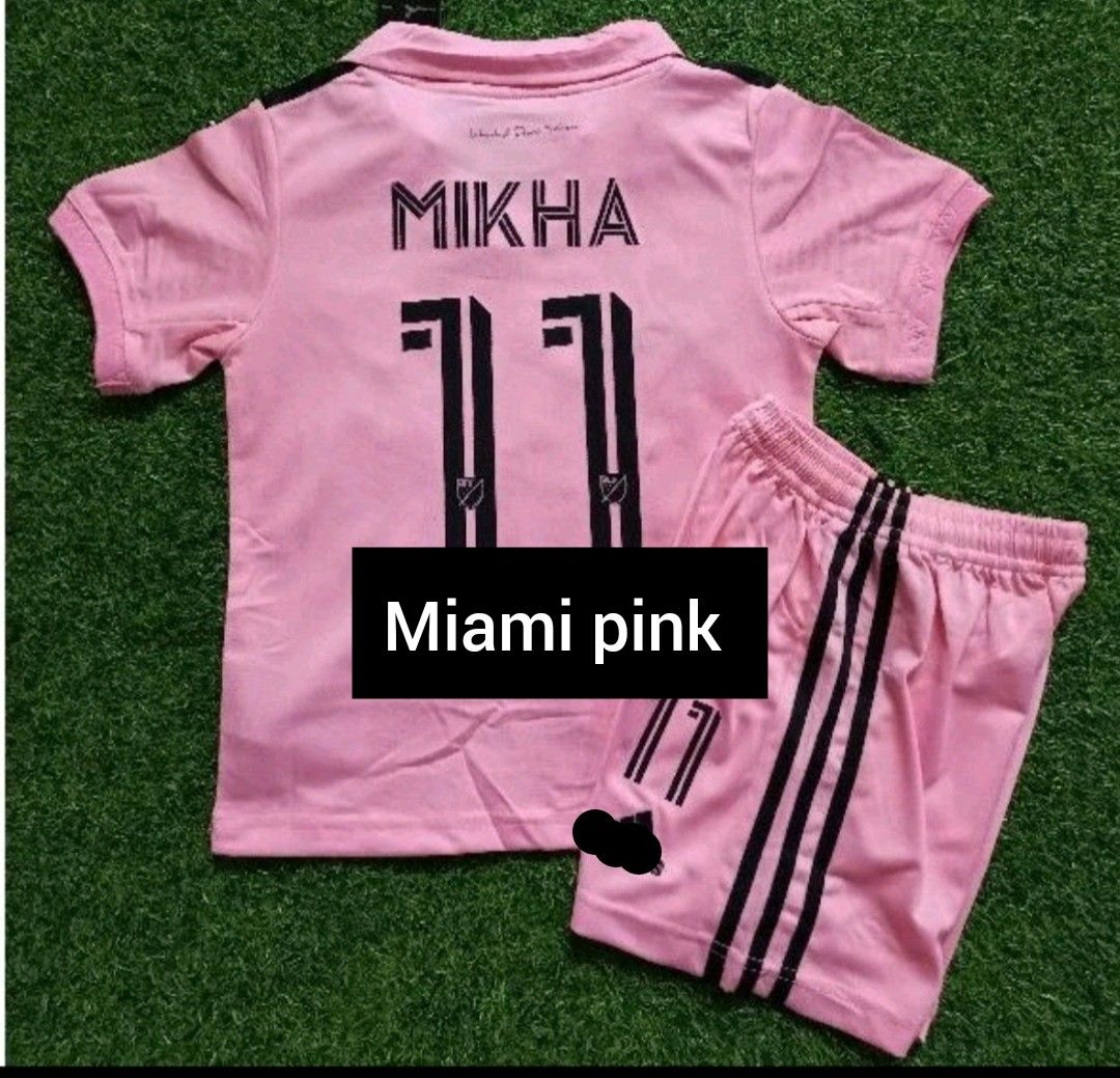 Inter Miami pink home kids/youth Jersey set 23/24+ nameset, Babies ...