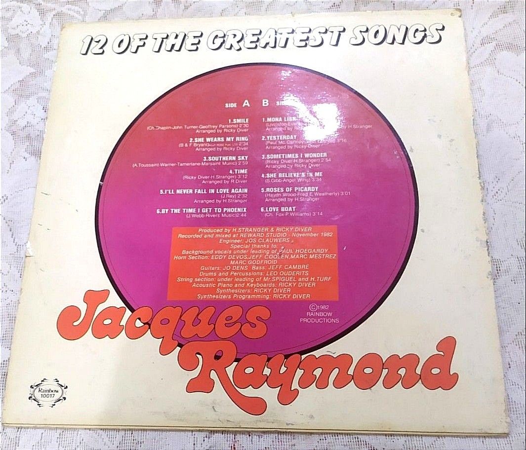 Jacques Raymond - 12 Of The Greatest Songs (LP) VINYL PLAKA, Hobbies ...