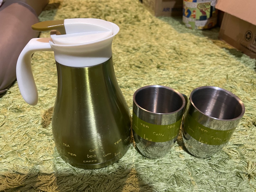 Flask & 2 Cups, Furniture & Home Living, Kitchenware & Tableware ...