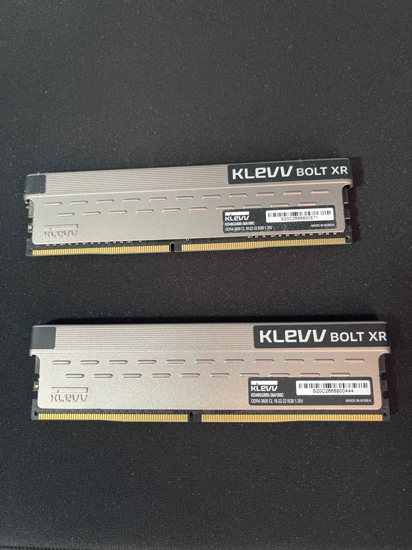 Klevv bolt xr 8gb x 2, Computers & Tech, Parts & Accessories, Computer ...