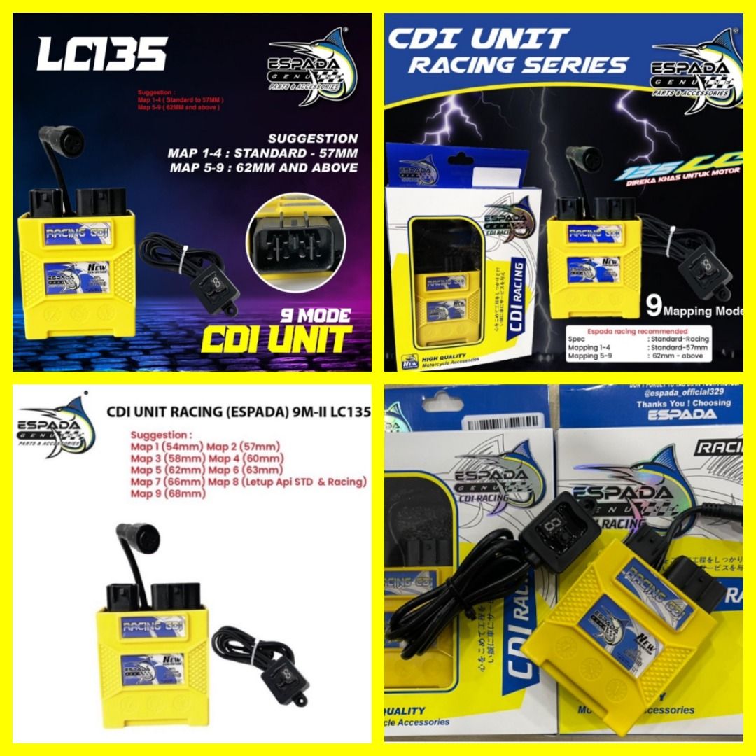 LC135 / SPARK 135 / X1R / JUPITERMX & CDI Unit & SCK / AJI RACING / ESPADA / BRT, Motorcycles ...