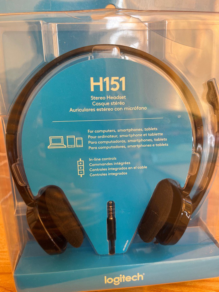 Logitech headphones H151( With microphone), Audio, Headphones ...