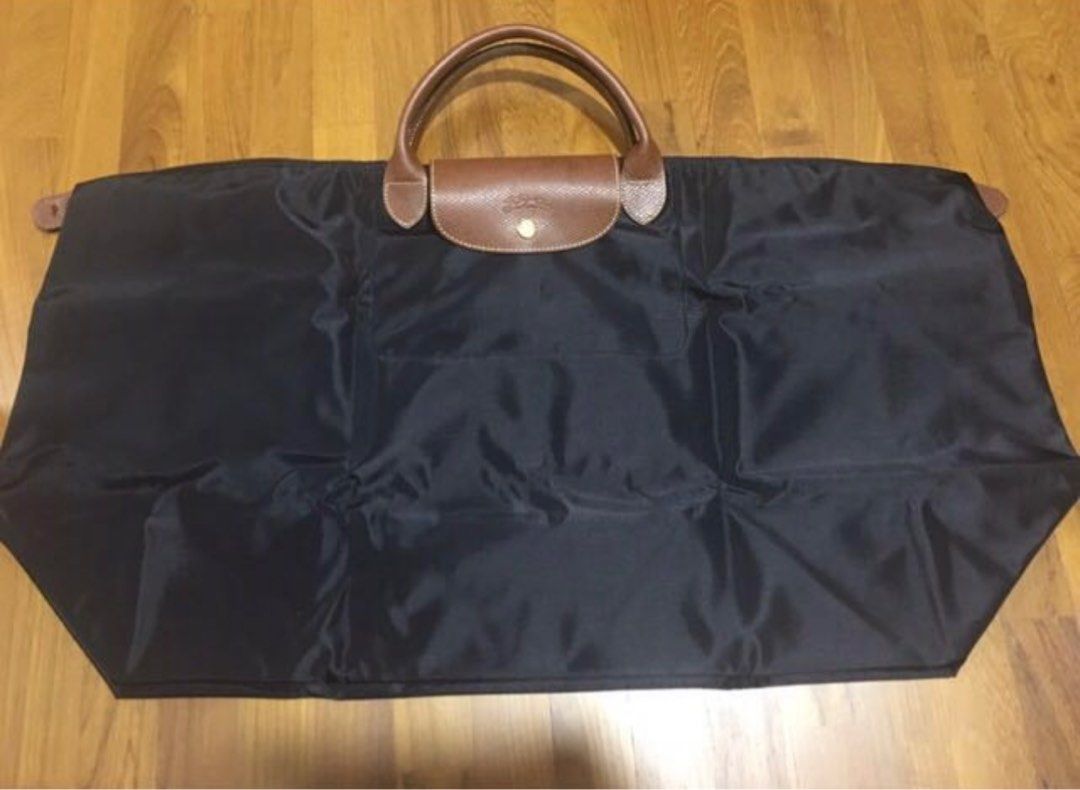 Longchamp XL Travel Le Pliage (Black), Luxury, Bags & Wallets on Carousell