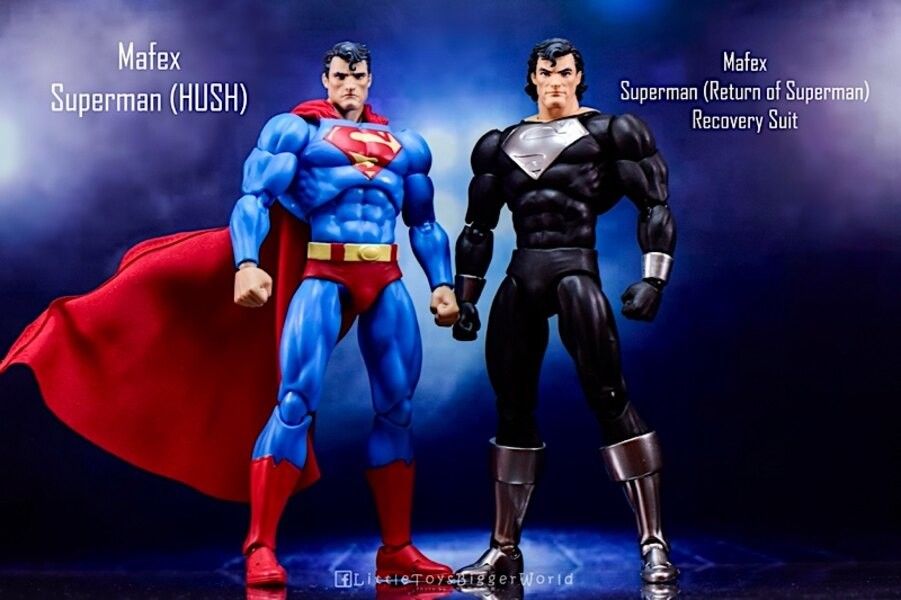 Mafex no.150 Black suit Superman, Hobbies & Toys, Toys & Games on Carousell