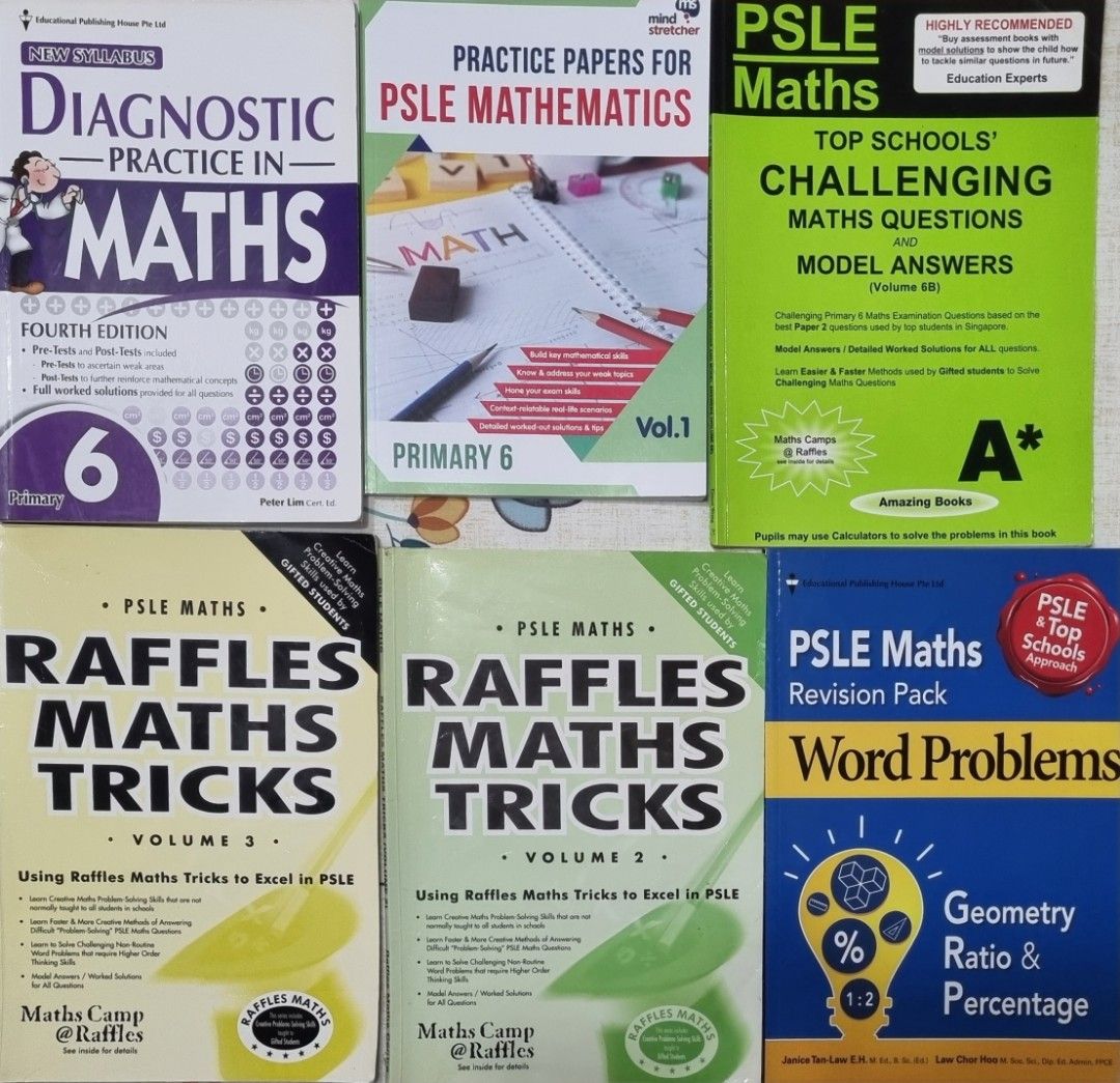 Maths PSLE Primary 5 and 6 Maths books EPH VISIBLE Thinking OnSpong ...