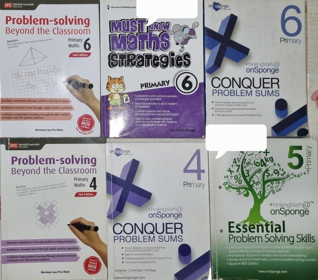 Maths PSLE Primary 5 and 6 Maths books EPH VISIBLE Thinking OnSpong ...