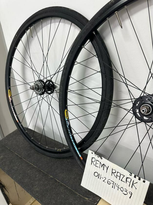 Mavic Open Pro fixed gear wheelset, Sports Equipment, Bicycles & Parts ...
