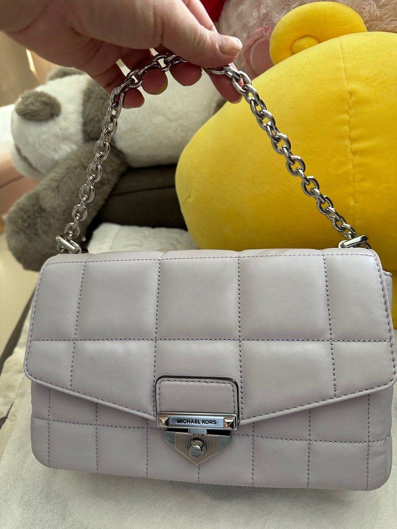 Michael Kors mk Lilac convertible chain shoulder flap bag, Women's ...