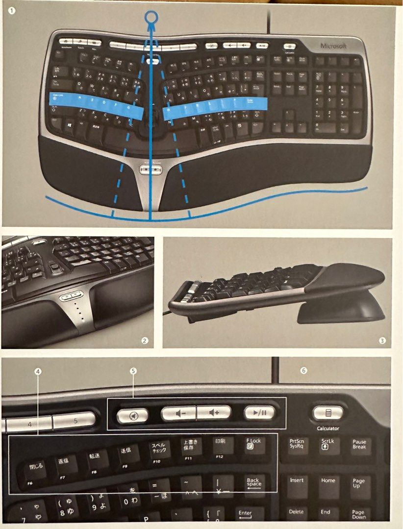 Microsoft Ergonomic wired keyboard 4000 JP, Computers & Tech, Parts ...