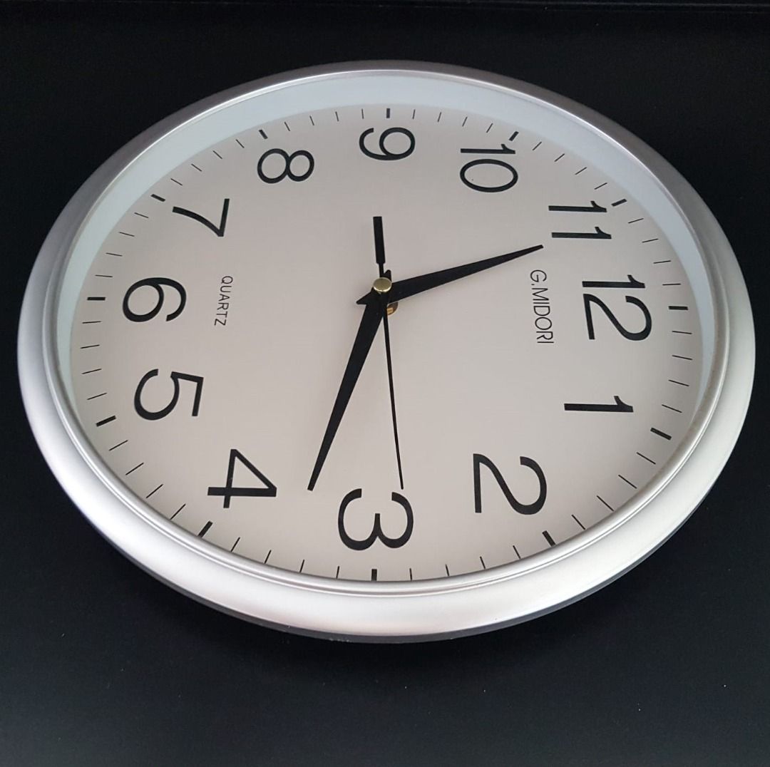 Minimalist Design, G. Midori Wall Clock, Round Shaped Clock, Wall ...