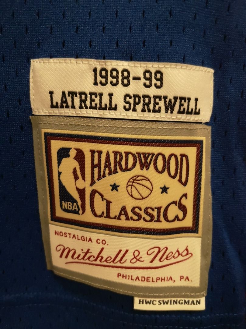 Mitchell and ness Jersey Latrell Sprewell, Luxury, Apparel on Carousell