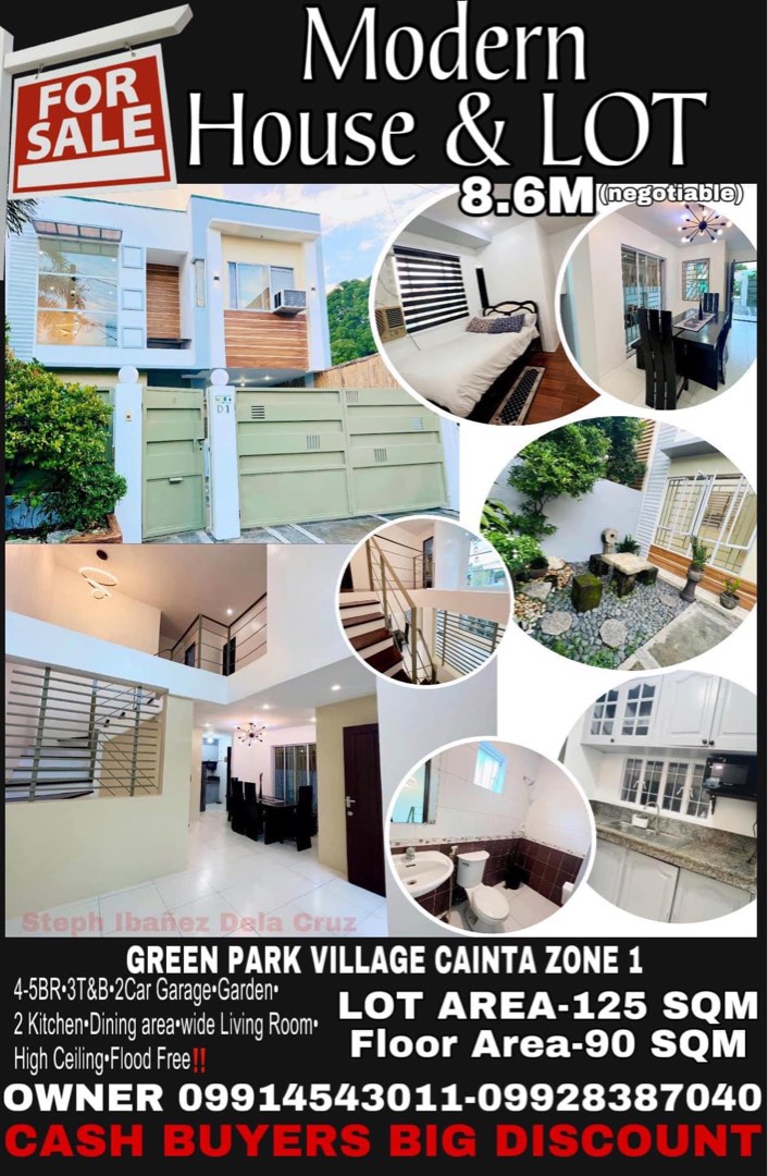 Modern House & Lot for sale in Cainta near Pasig Marikina Lrt 2 Station ...