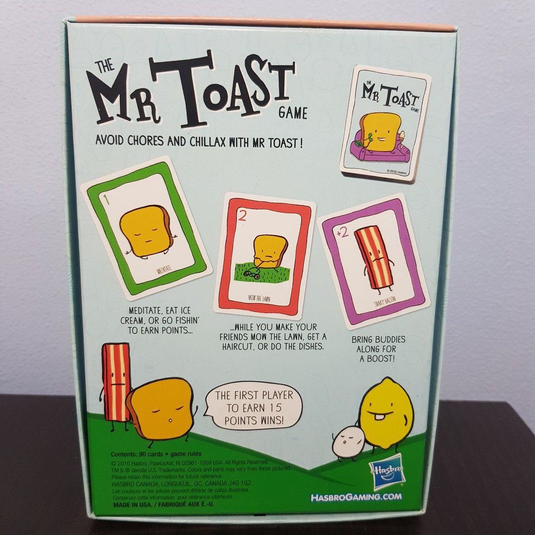 Mr Toast Card Game | 2 to 4 players | Age 8 and up | Hasbro, Hobbies ...