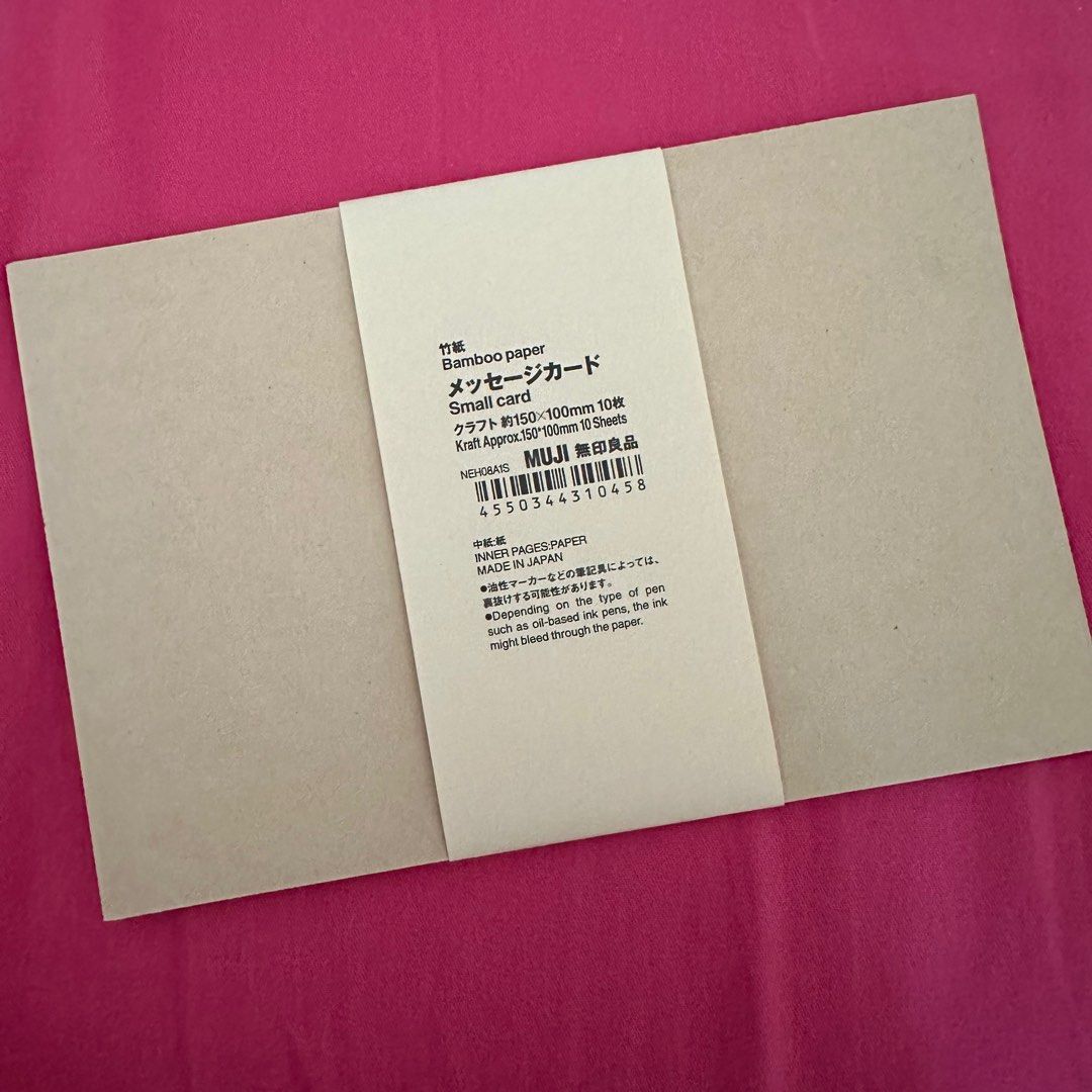 Muji Bamboo Note Cards, Hobbies & Toys, Stationary & Craft, Other ...