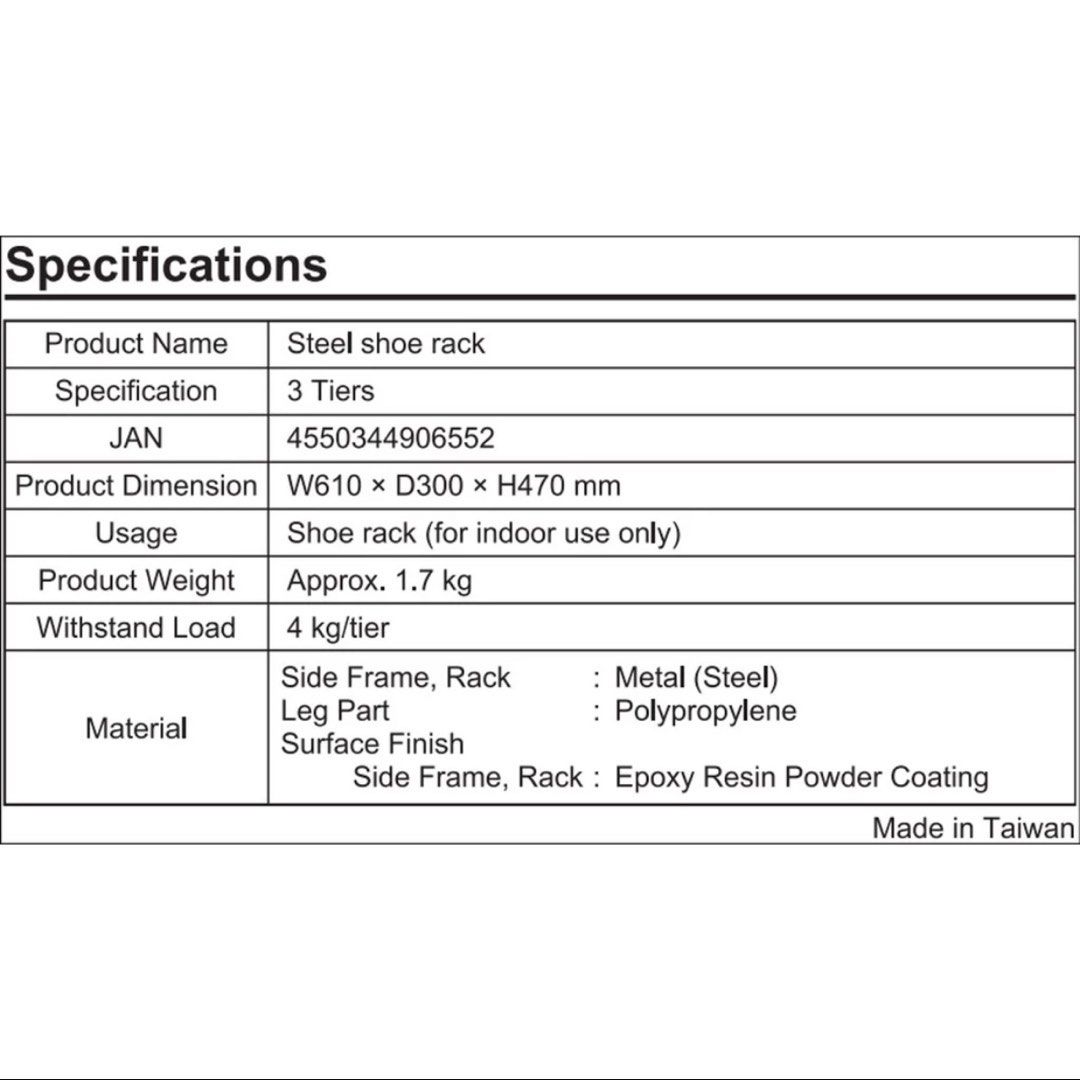 Muji Shoe Rack 3 Tier / Storage Organiser IKEA, Furniture & Home Living ...