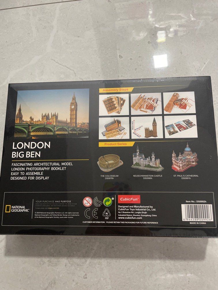 National geographic Big Ben Model, Hobbies & Toys, Stationery & Craft ...