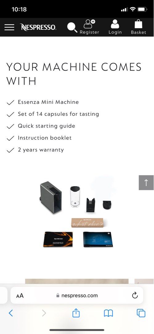 Nespresso Essenza Mini (Grey), TV & Home Appliances, Kitchen Appliances ...